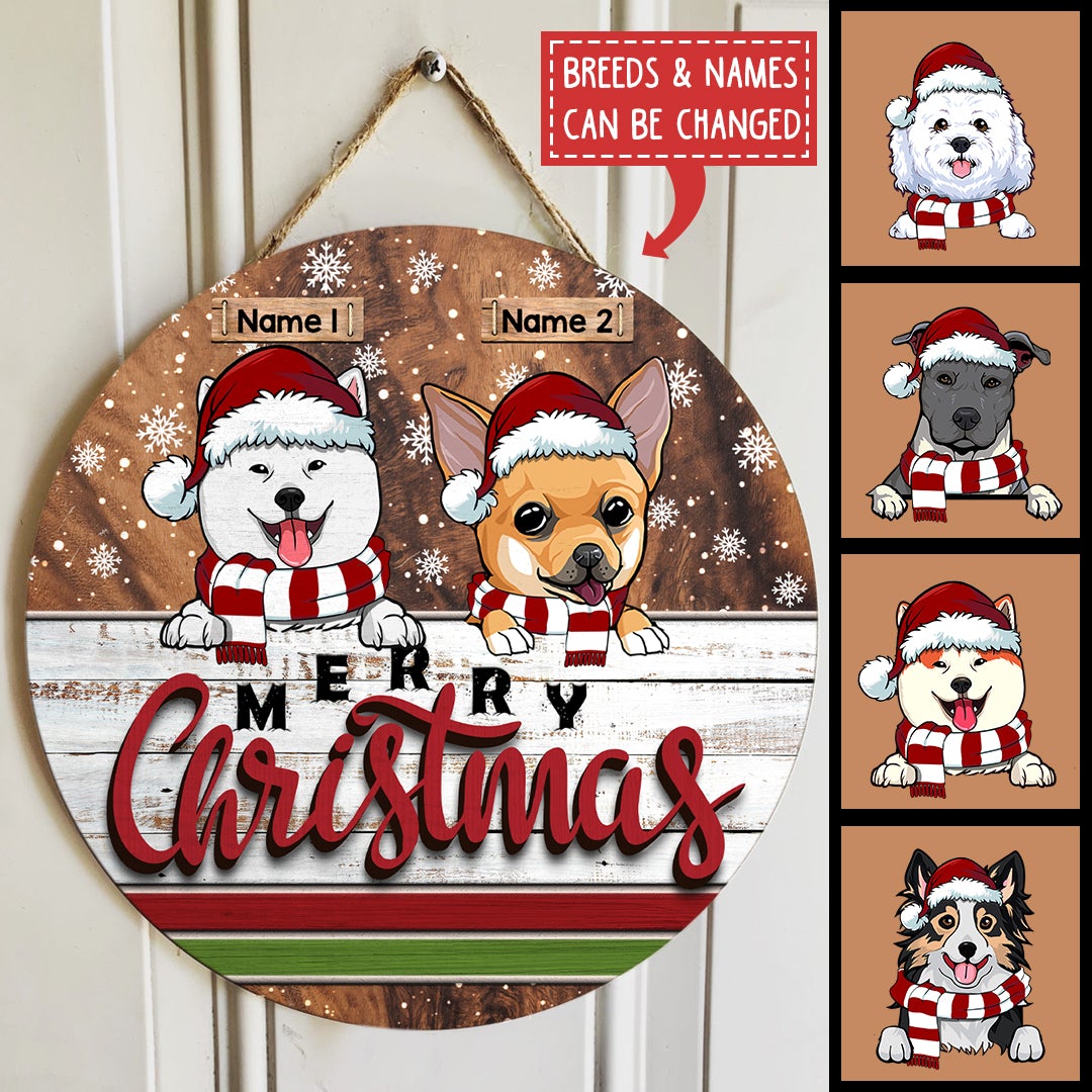Christmas Door Decorations, Gifts For Dog Lovers, Merry Christmas Dark