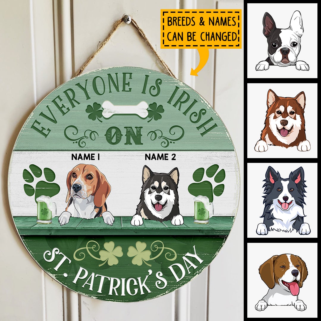 St. Patrick's Day Custom Wooden Signs, Gifts For Dog Lovers, Everyone