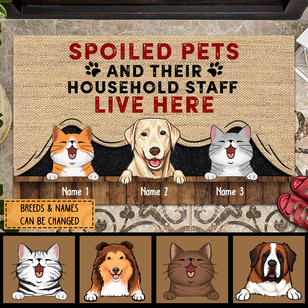 Pawzity Custom Doormat, Gifts For Pet Lovers, Spoiled Pets And Their H