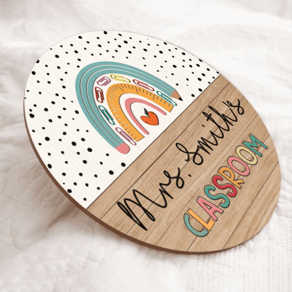 Personalized Name Teacher Welcome Signs For Classroom - Best Teacher A