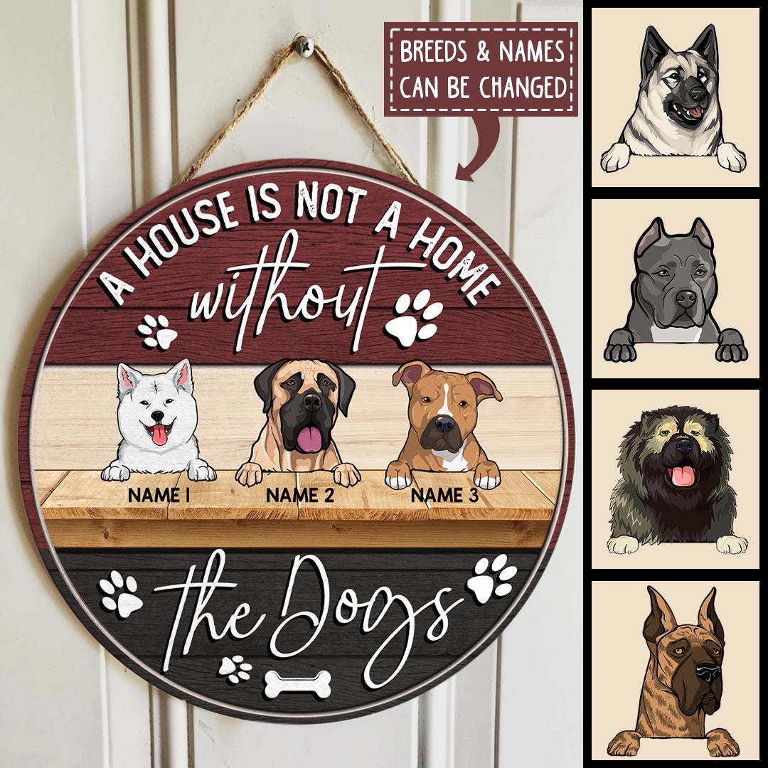 Pawzity Welcome Door Signs, Gifts For Dog Lovers, A House Is Not A Hom