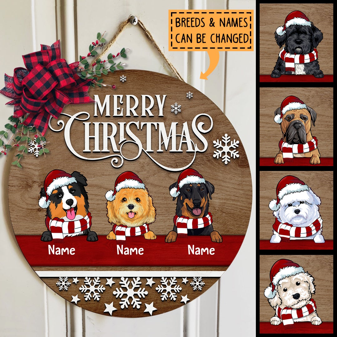 Christmas Door Decorations, Gifts For Dog Lovers, Merry Christmas Brow