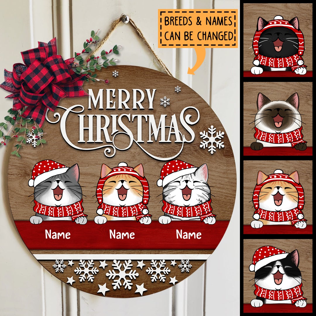 Christmas Door Decorations, Gifts For Cat Lovers, Merry Christmas Brow