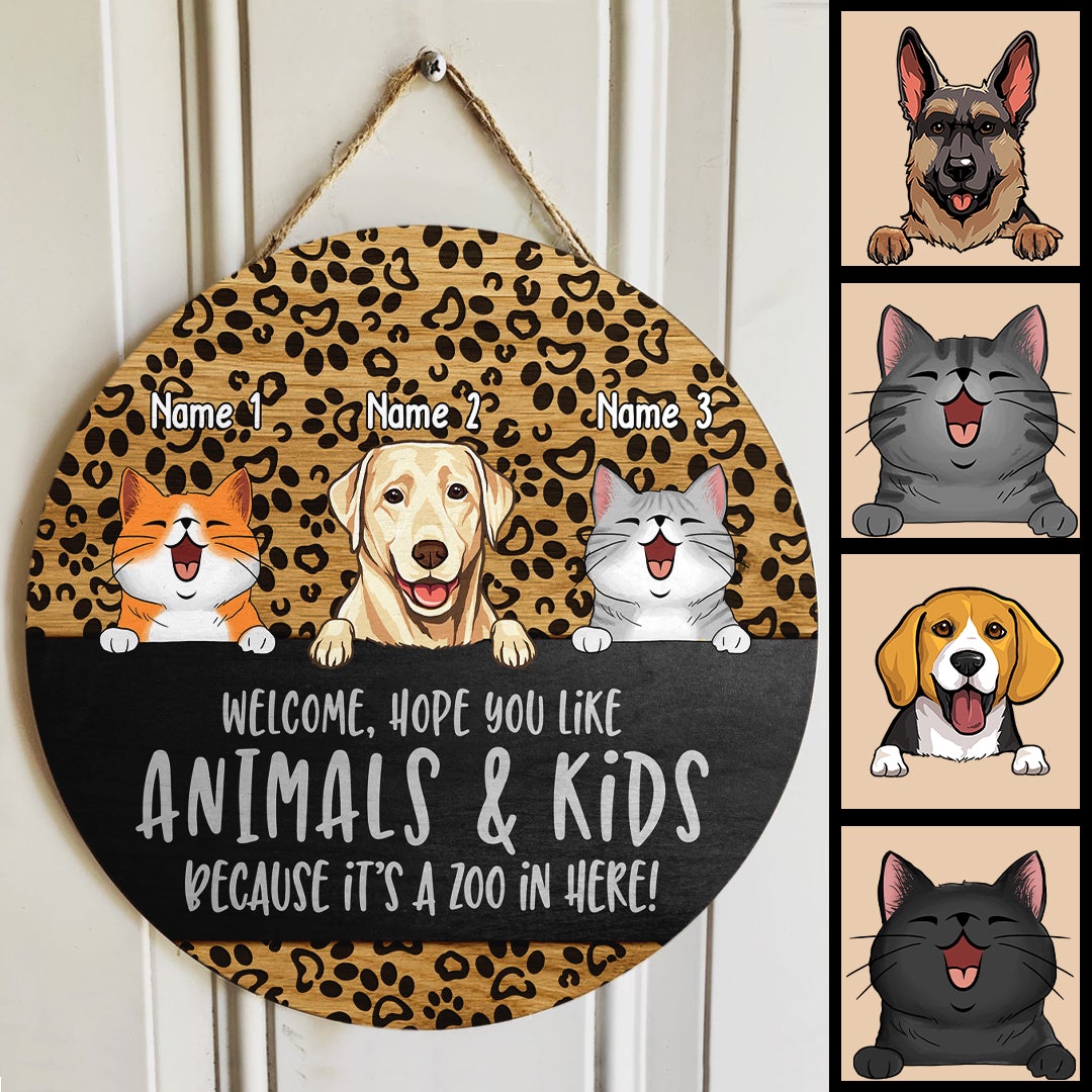 Pawzity Welcome Door Signs, Gifts For Pet Lovers, Hope You Like Animal